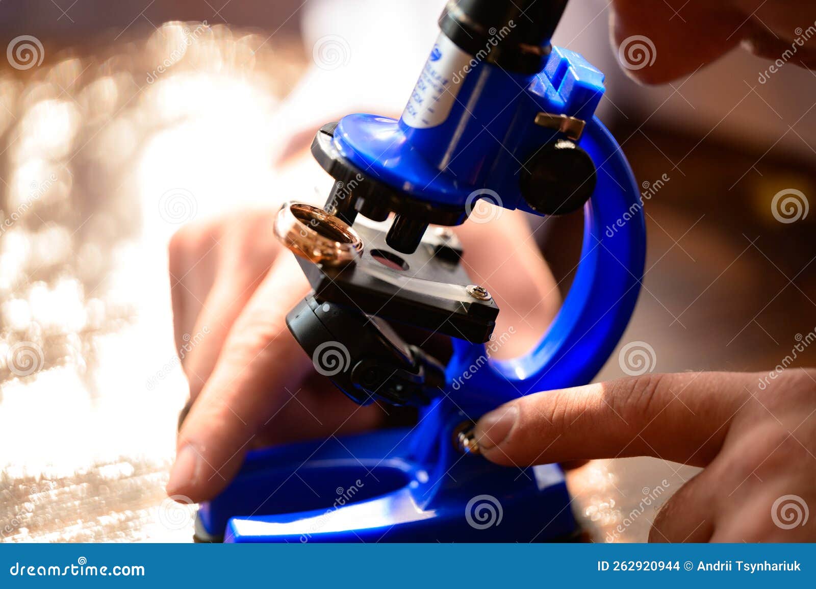Microscope and Human Hands, a Laboratory Technician Conducts Research ...