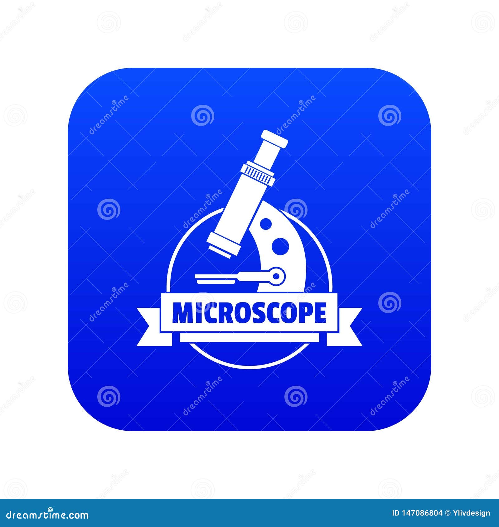 Microscope Icon Blue Vector Stock Vector - Illustration of corporate ...