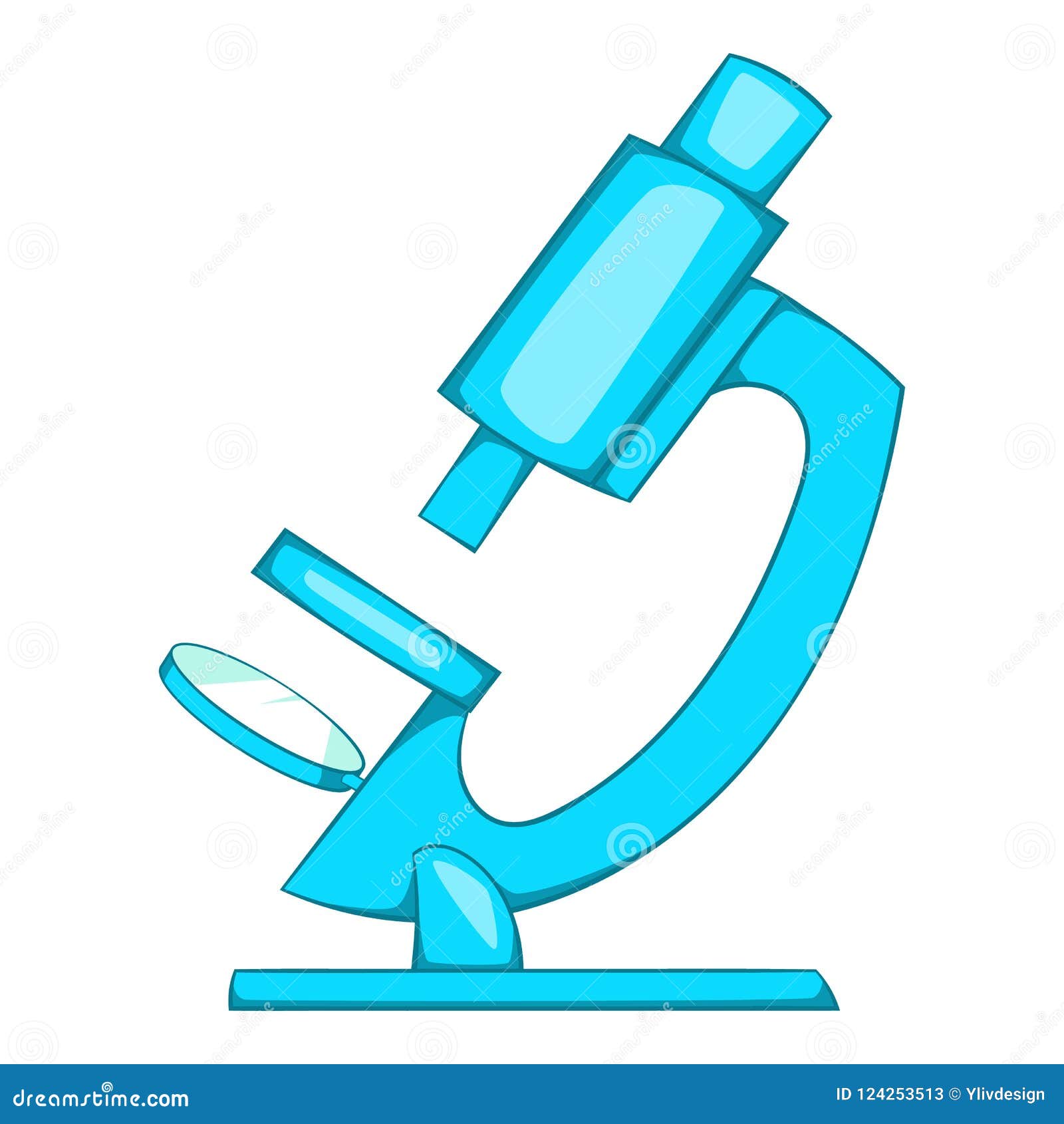 Microscope Icon, Cartoon Style Stock Illustration - Illustration of ...