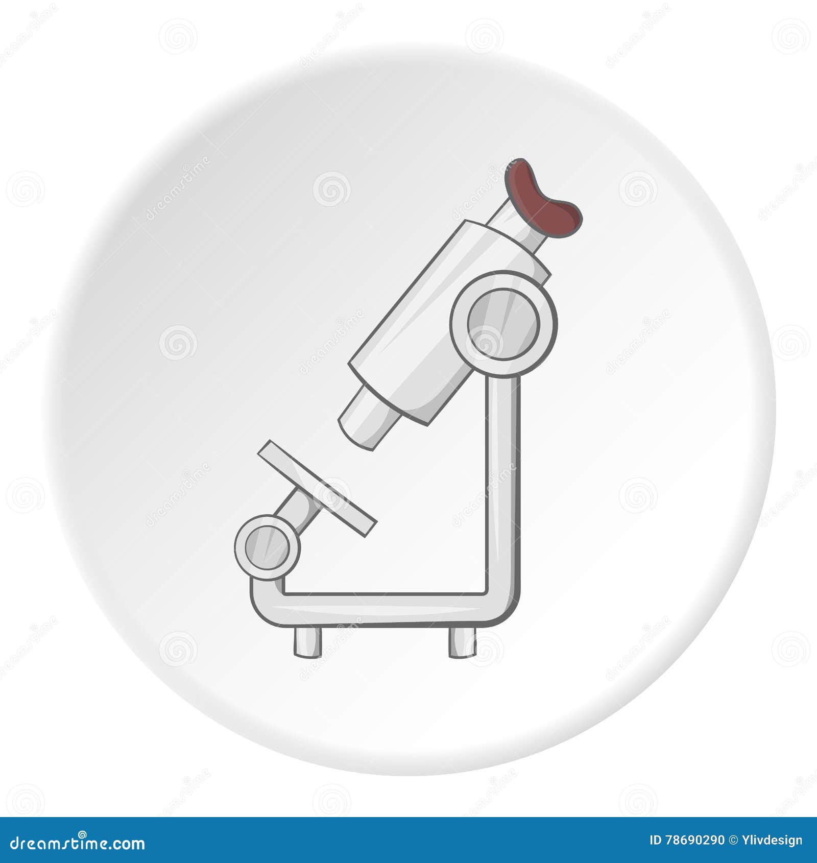 Microscope Icon, Cartoon Style Stock Vector - Illustration of chemistry ...