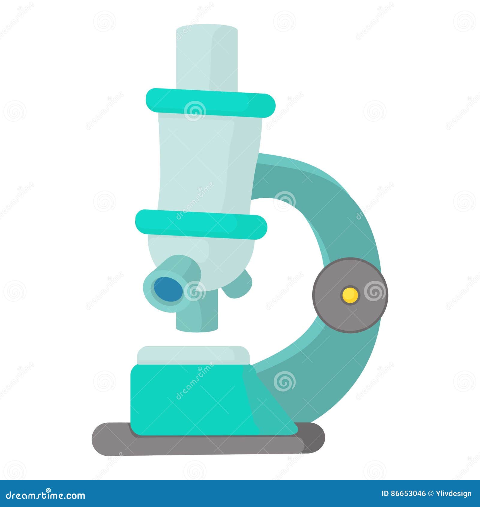 Microscope Icon, Cartoon Style Stock Vector - Illustration of ...