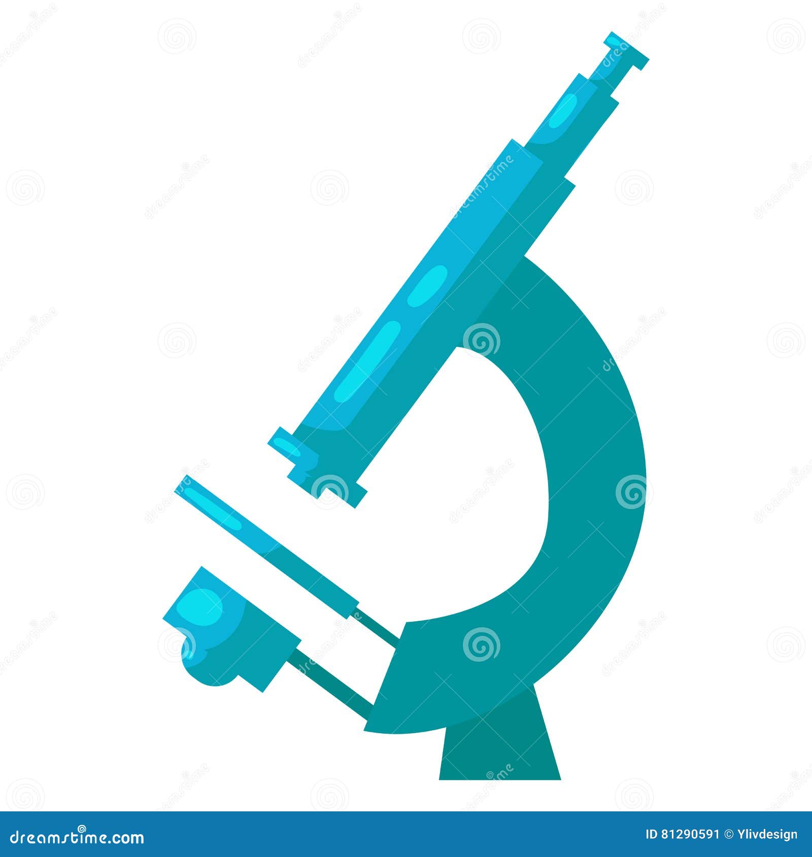Microscope Icon in Cartoon Style Stock Vector - Illustration of ...