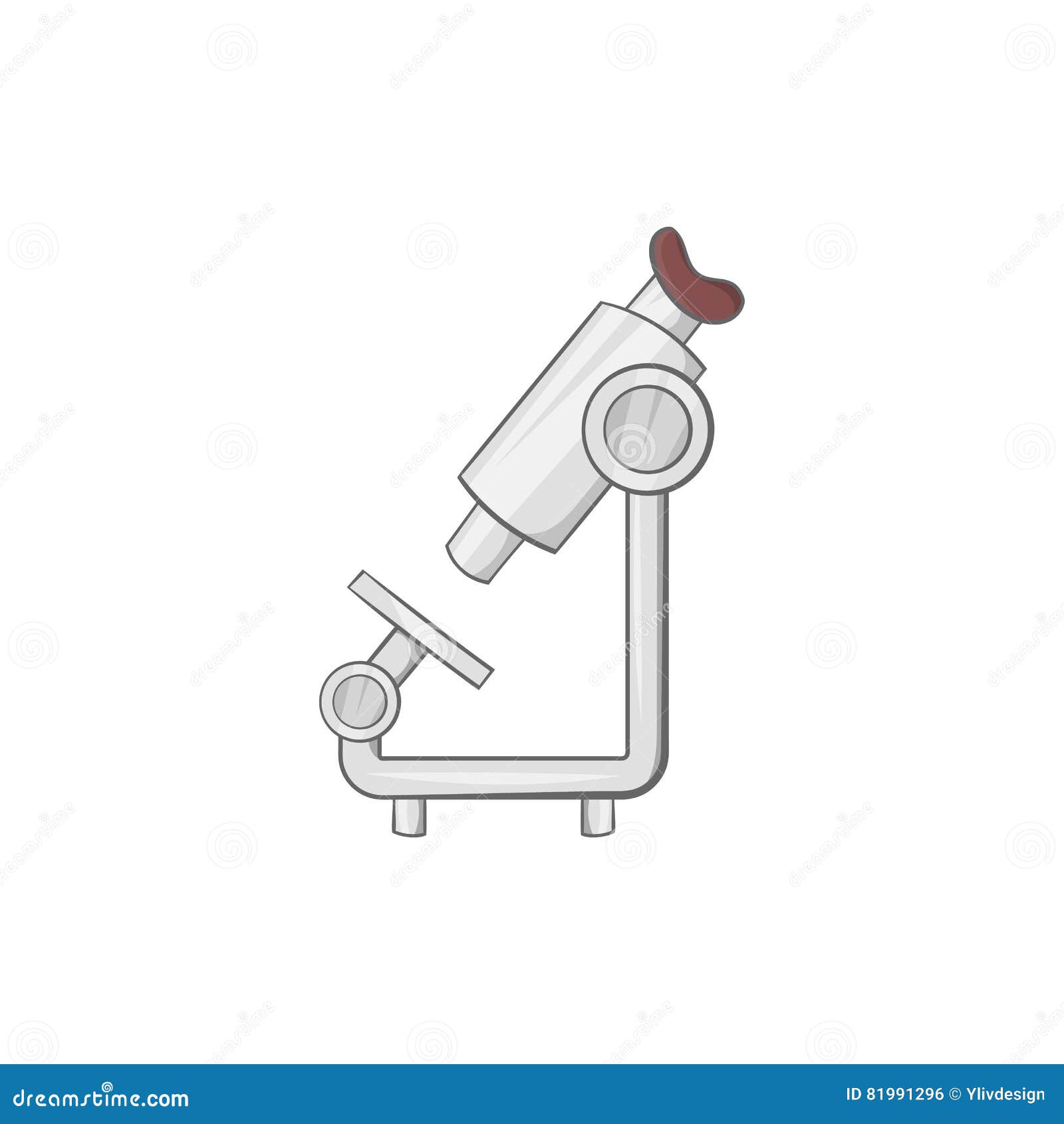 Microscope Icon in Cartoon Style Stock Vector - Illustration of ...
