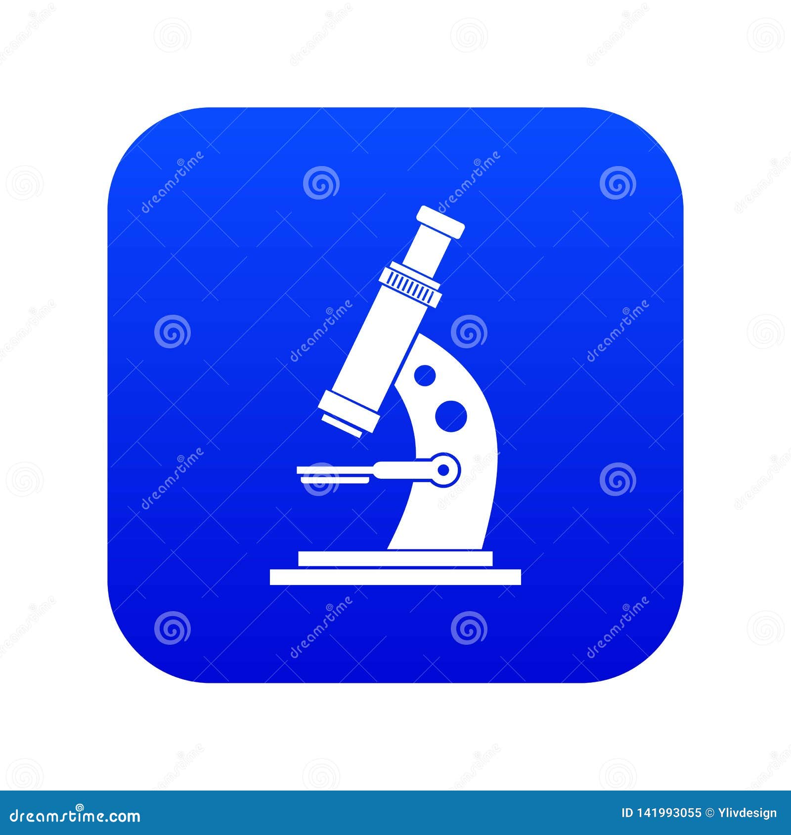 Microscope Icon Digital Blue Stock Vector - Illustration of micro ...