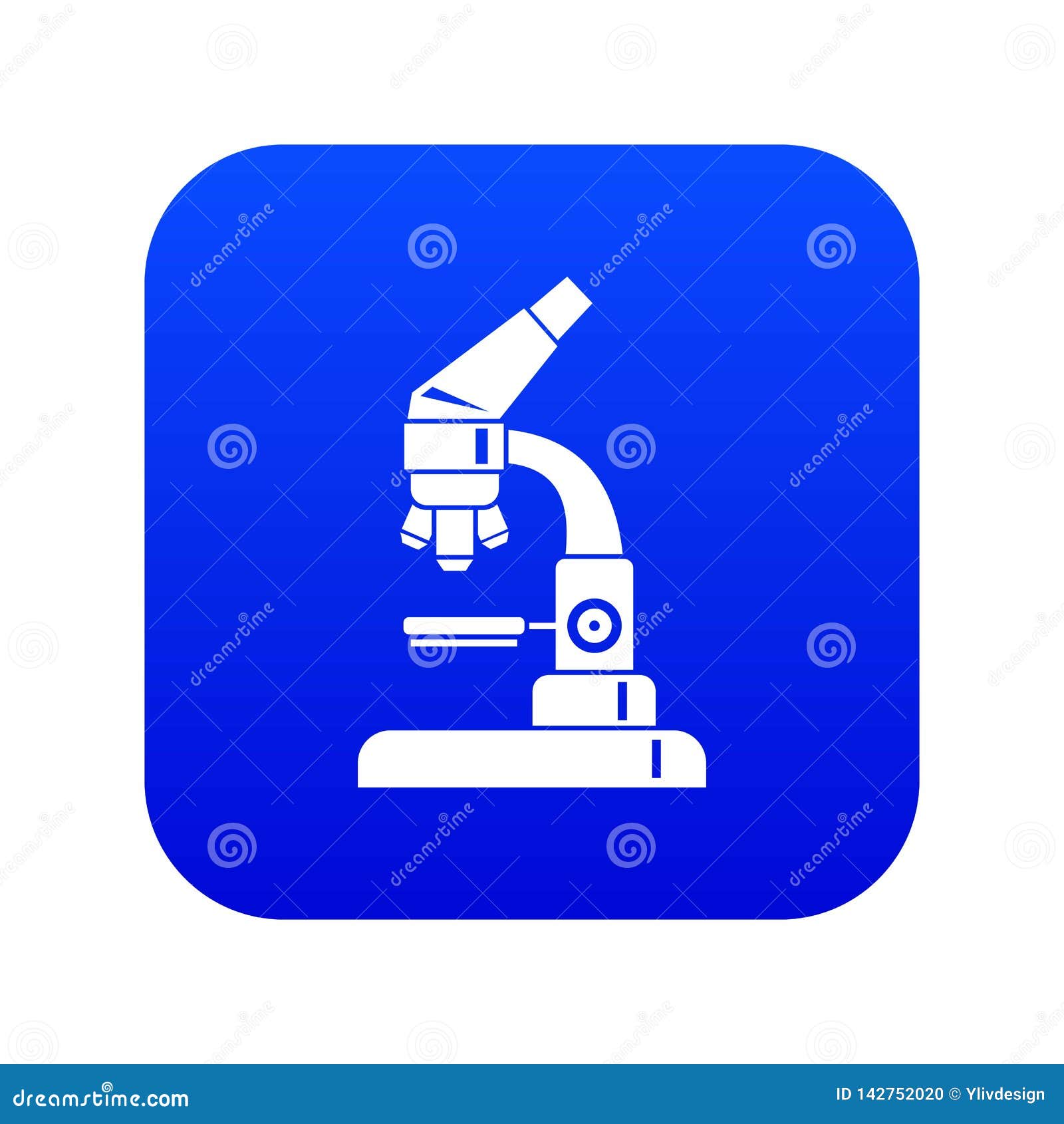 Microscope Icon Digital Blue Stock Vector - Illustration of blog ...