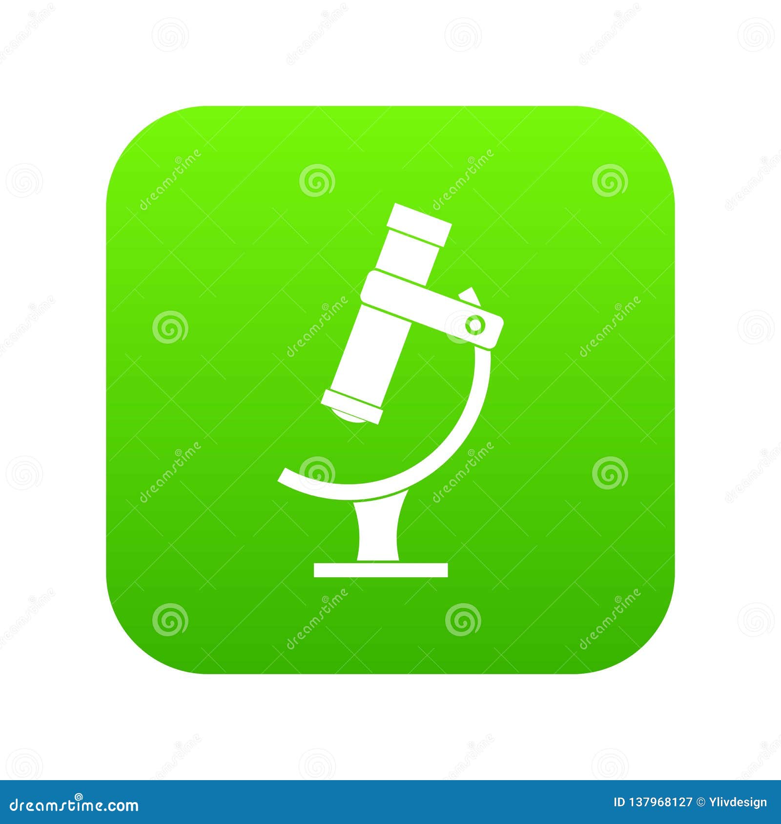 Microscope Icon Digital Green Stock Vector - Illustration of laboratory ...