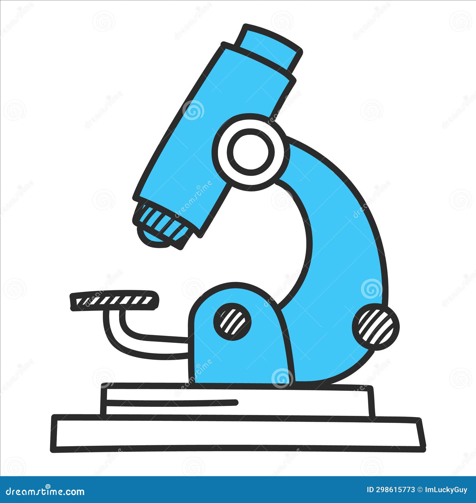 Microscope Icon in Doodle Style Vector Isolated Stock Vector ...