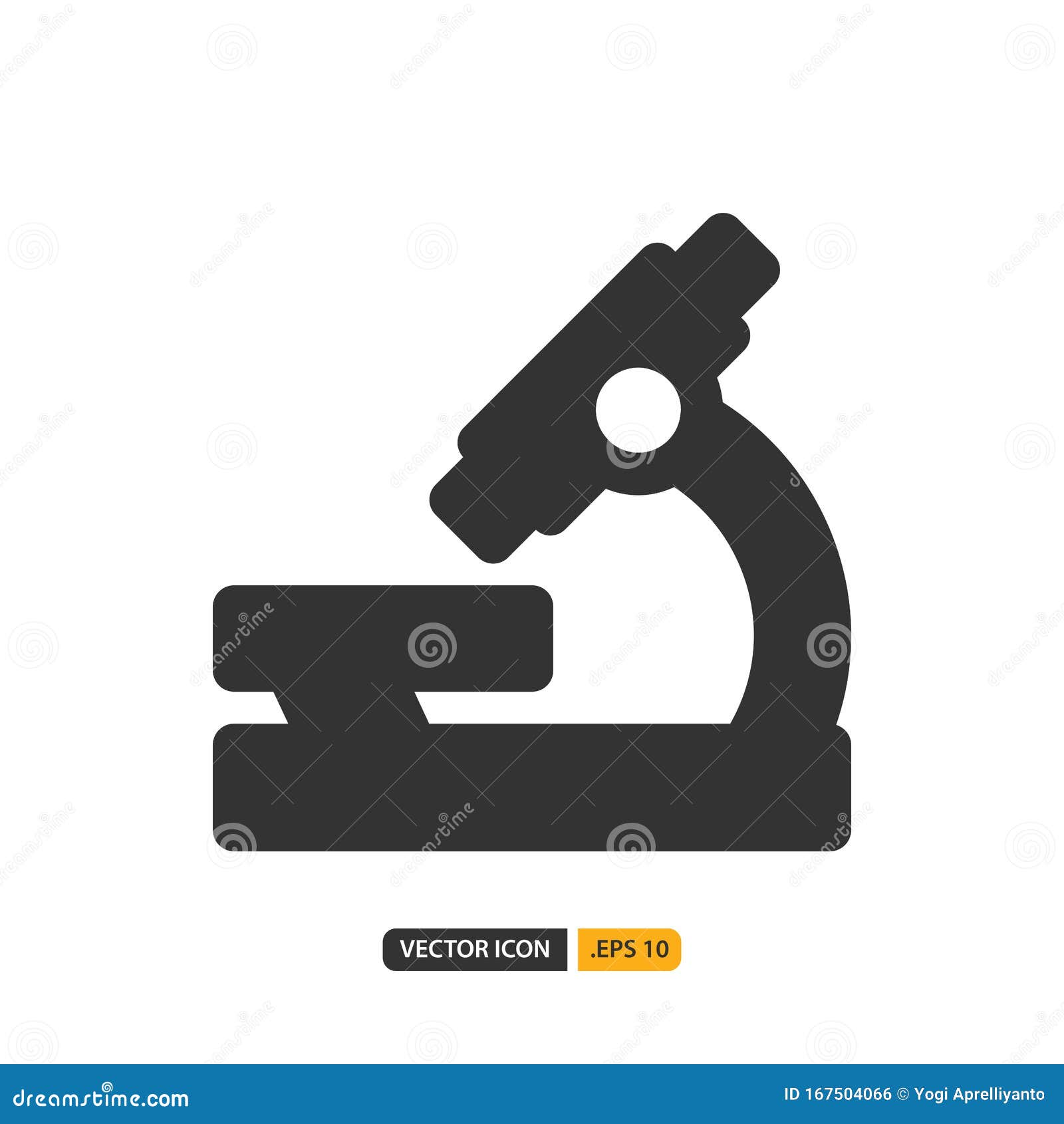 Microscope Icon in Filled Style. Vector Logo Design Template. Modern ...
