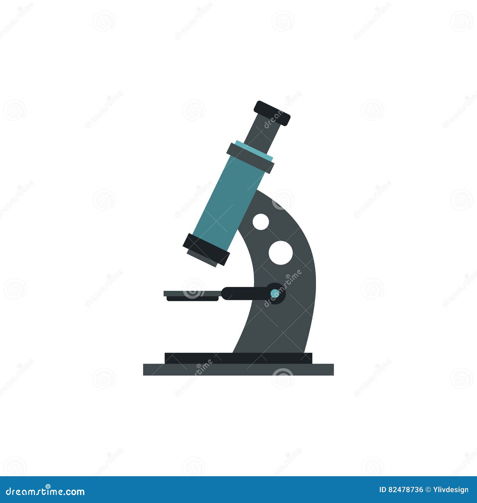Microscope Icon, Flat Style Stock Vector - Illustration of design ...
