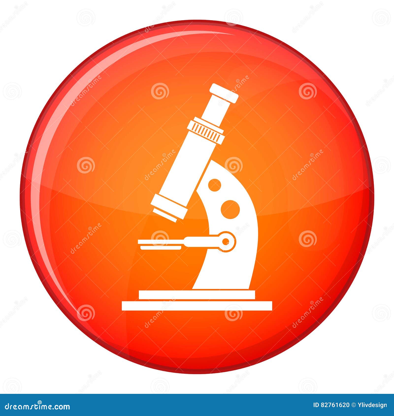 Microscope Icon, Flat Style Stock Vector - Illustration of lens, micro ...