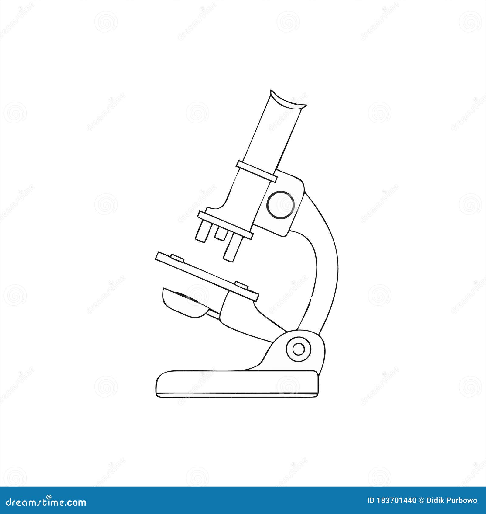 Microscope Icon Isolated on White Background. Microscope Icon in Trendy ...