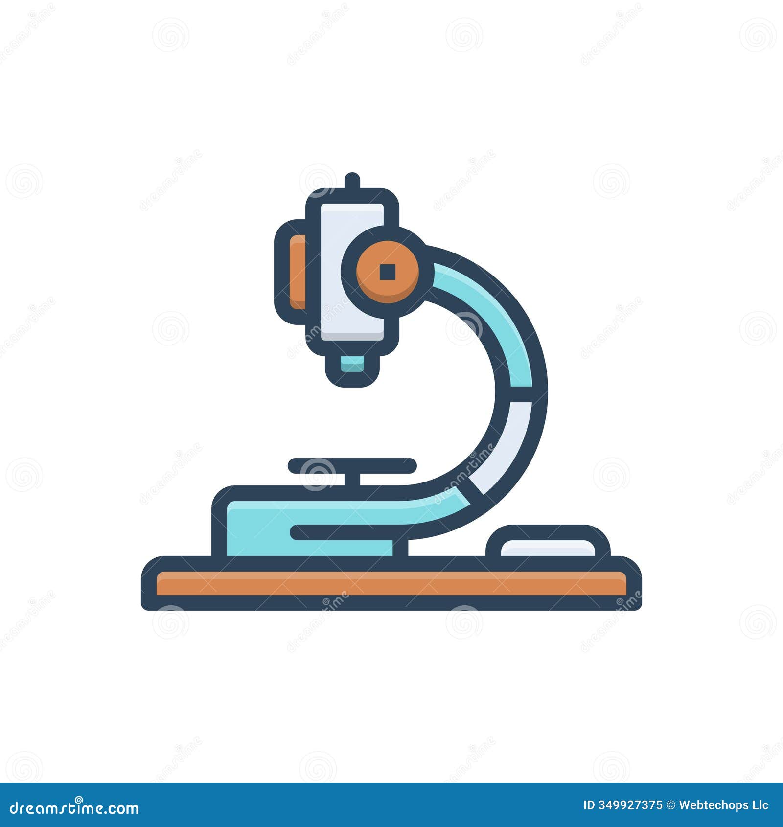 Color Illustration Icon for Microscope, Laboratory and Lens Stock ...