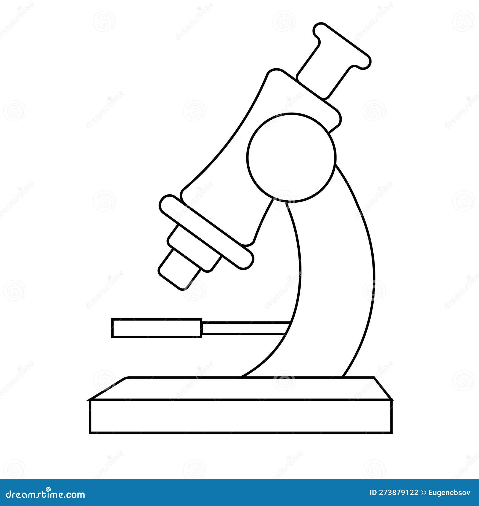 Microscope Icon, Laboratory Magnification Instrument. Simple Element ...