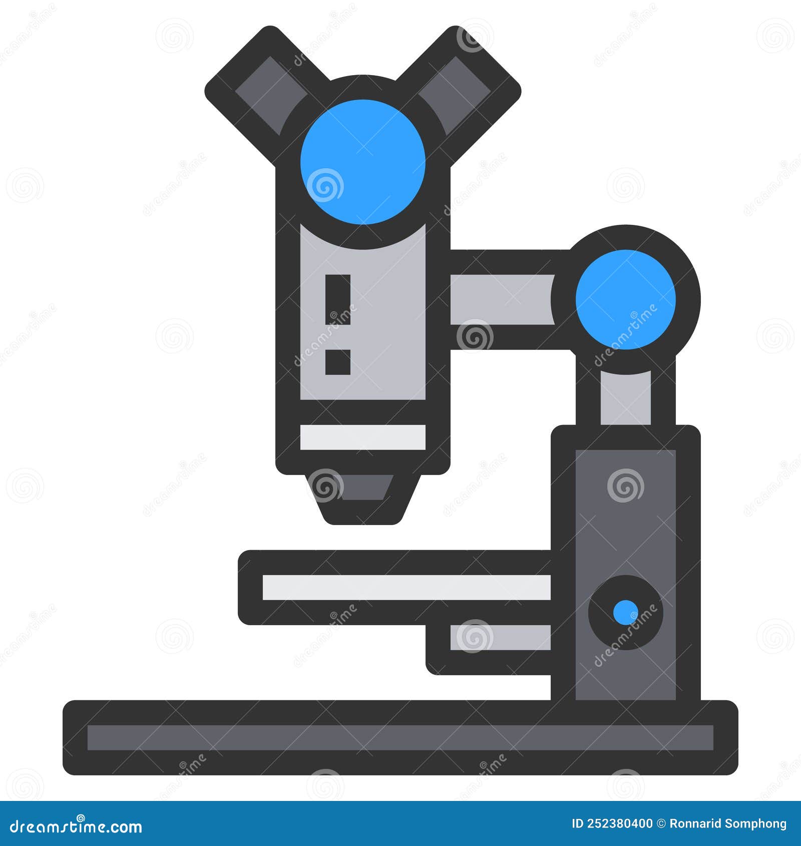 Microscope Icon Line Vector Stock Vector - Illustration of icon, vector ...