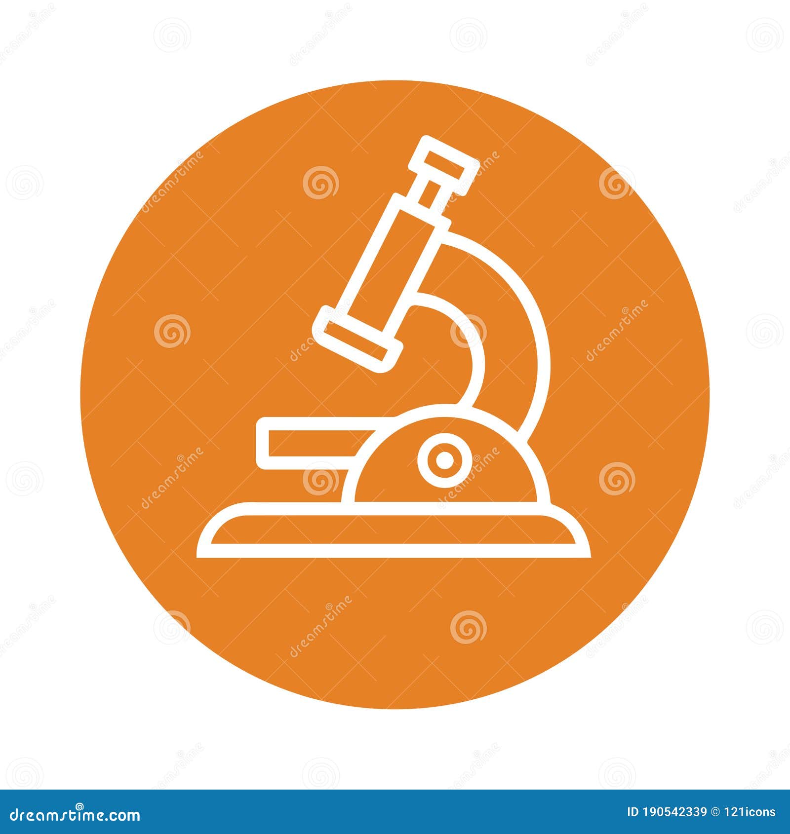 Microscope Icon / Orange Vector Graphics Stock Vector - Illustration of ...