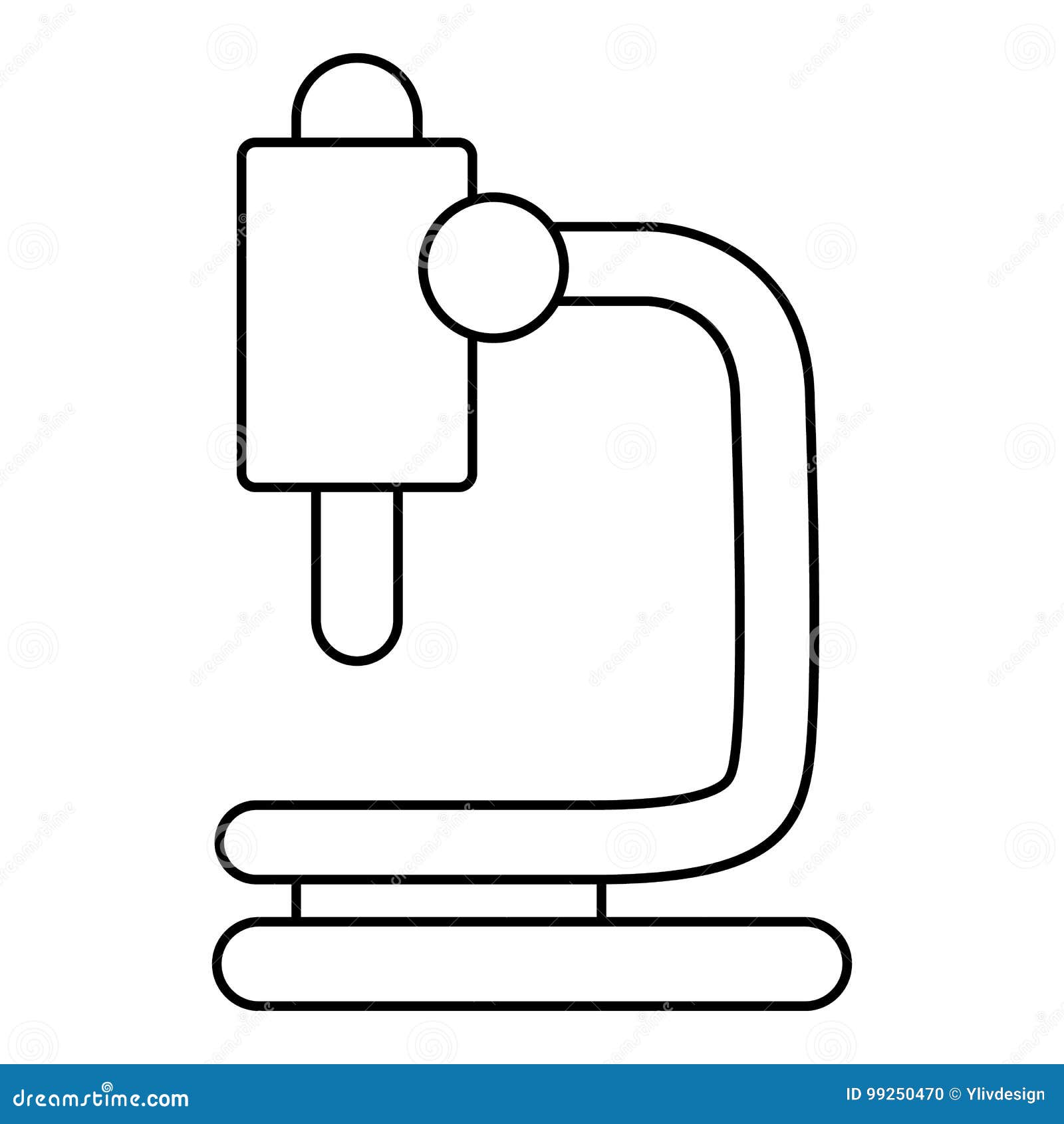 Microscope Icon, Outline Line Style Stock Vector - Illustration of ...