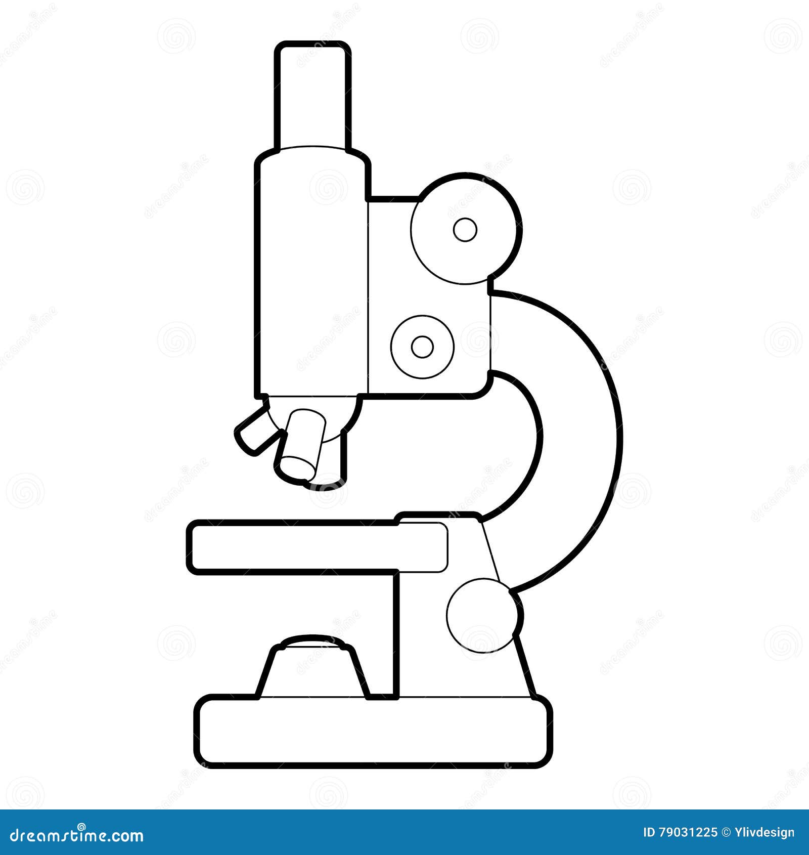 Microscope Icon, Outline Style Stock Vector - Illustration of microbe ...