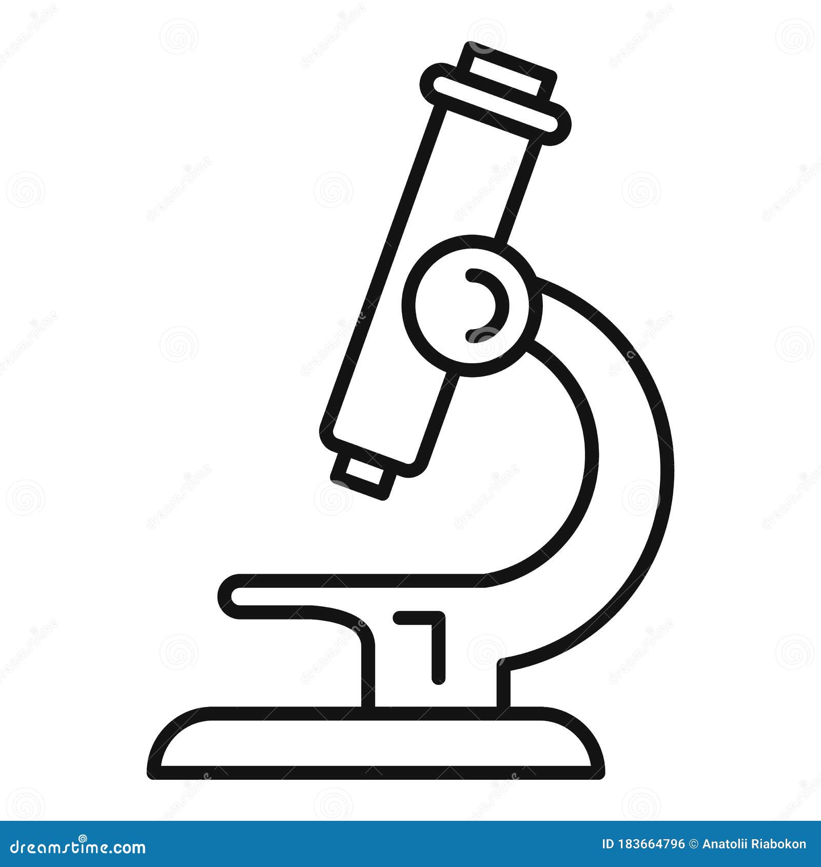 Microscope Icon, Outline Style Stock Vector - Illustration of medicine ...
