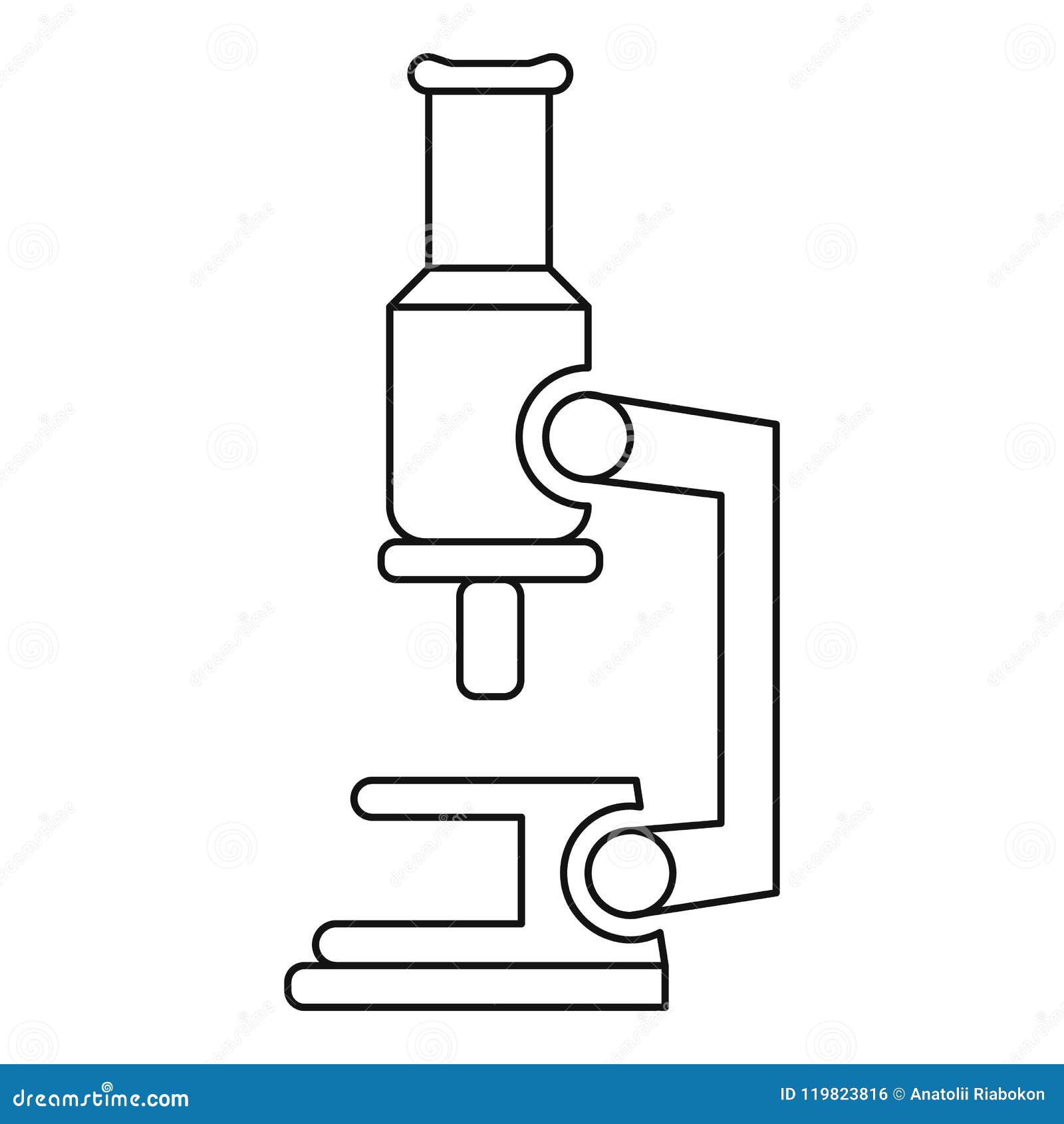 Microscope Icon, Outline Style Stock Vector - Illustration of enlarge ...