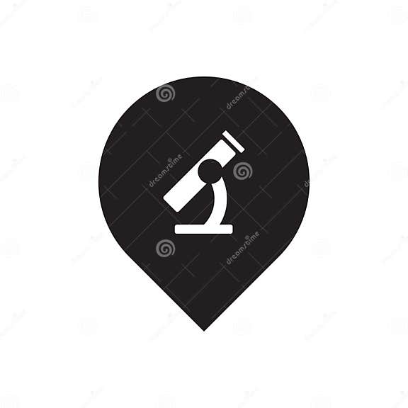 Microscope Icon. Pointer of Microscope. Pointer Scientific Institute ...