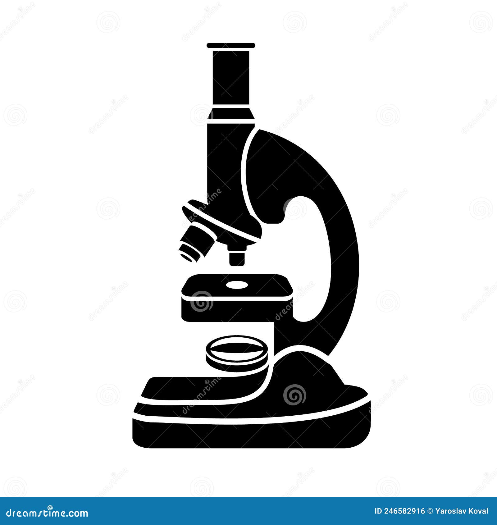 Microscope Icon. Scientific Guide. Device for Learning at School ...