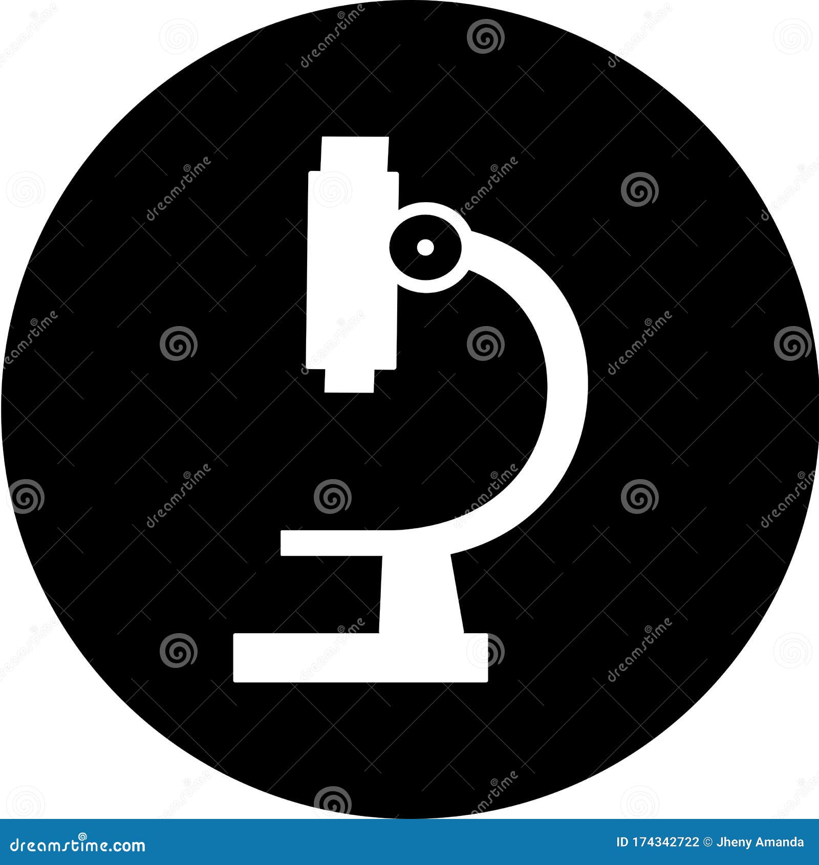 Microscope Icon Set. Symbol of Science, Chemistry, Pharmaceutical ...