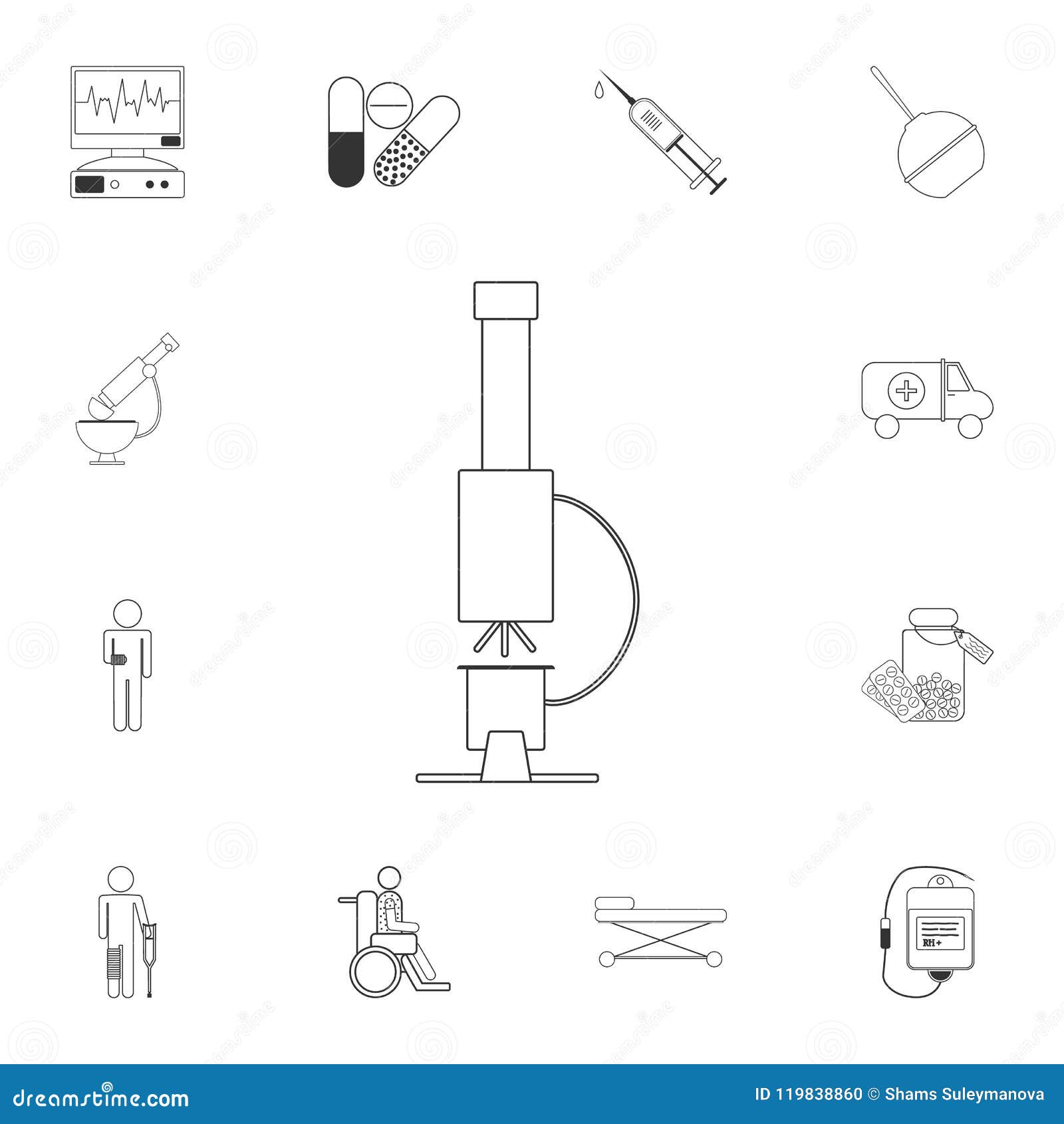 Microscope Icon. Simple Element Illustration. Microscope Symbol Design ...