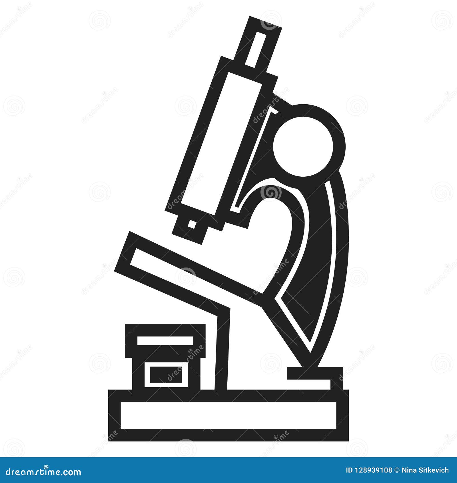 Microscope Icon, Simple Style Stock Vector - Illustration of clipart ...