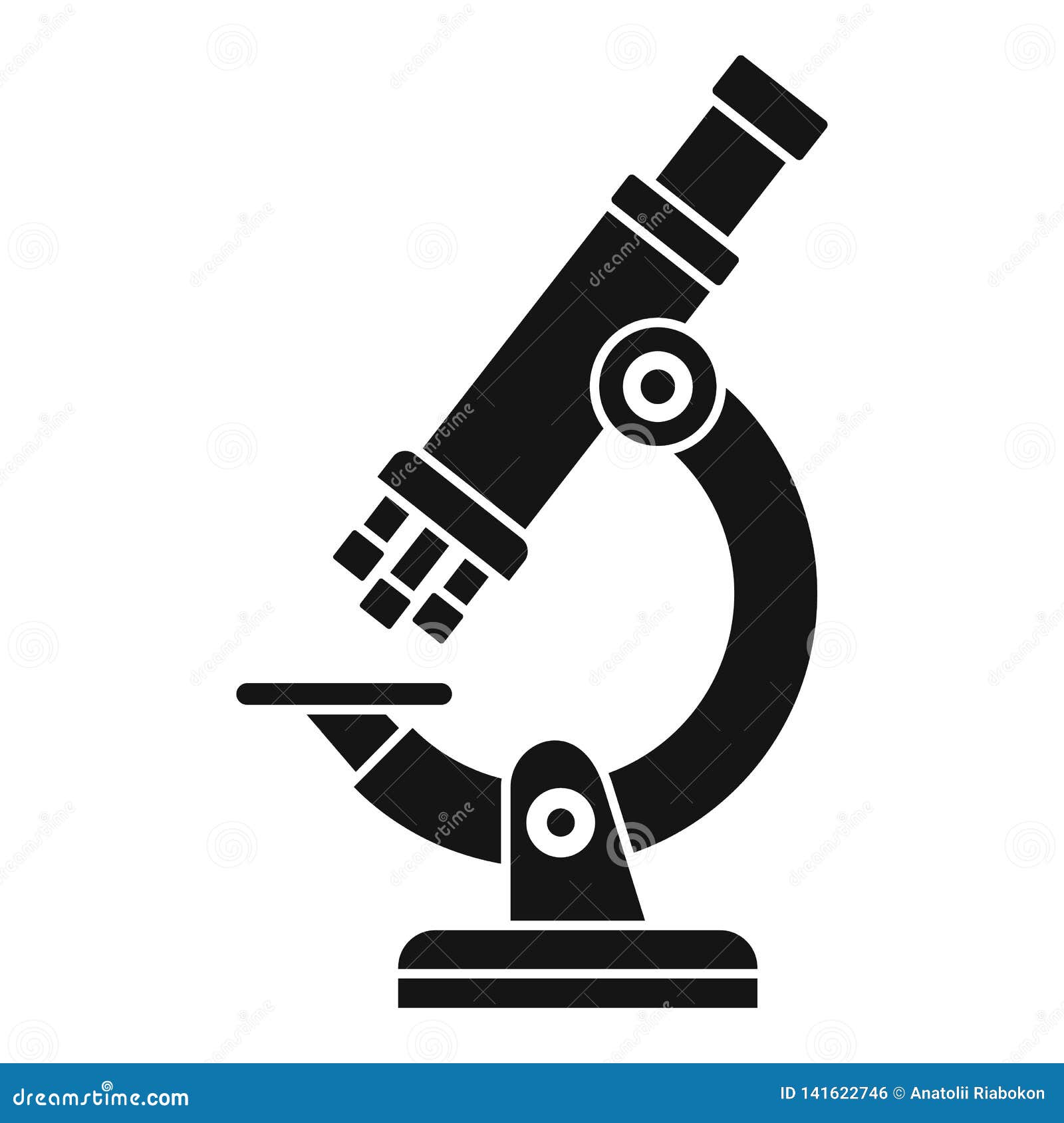 Microscope Icon, Simple Style Stock Vector - Illustration of education ...