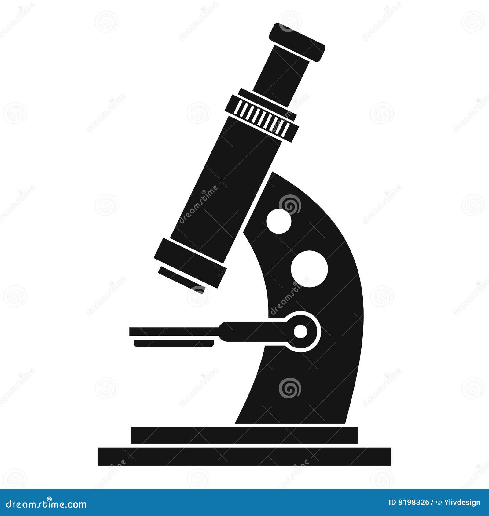 Microscope Icon, Simple Style Stock Vector - Illustration of black ...