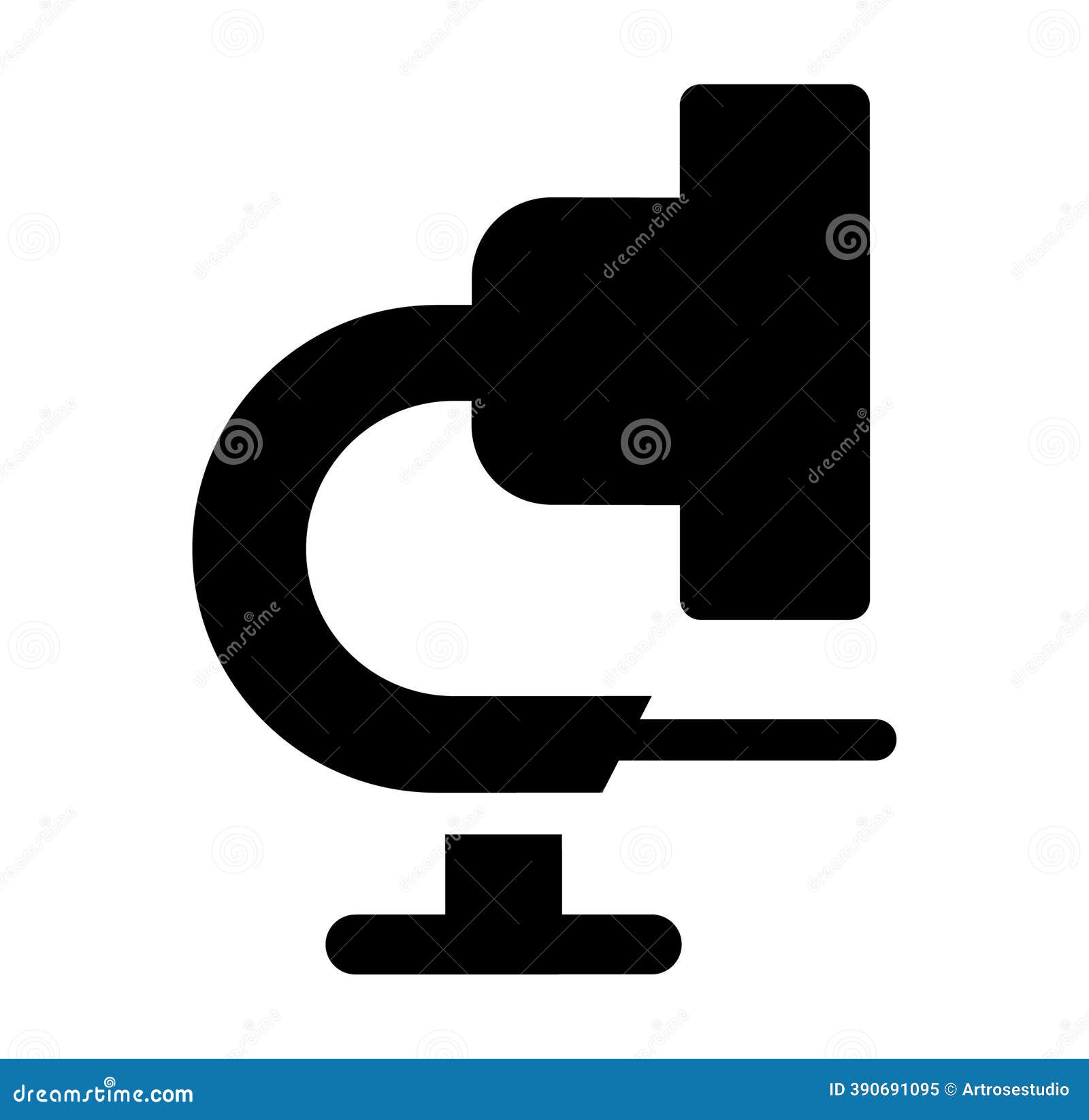 Microscope Icon On White Background Cartoon Vector | CartoonDealer.com ...