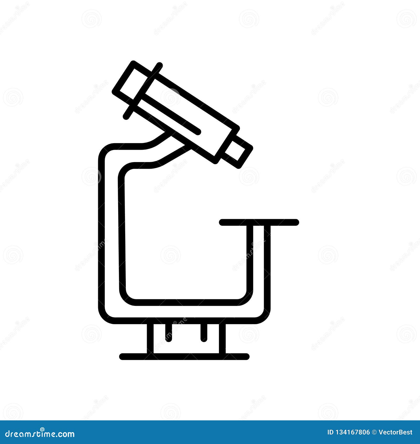 Microscope Icon Vector Isolated on White Background, Microscope Sign ...