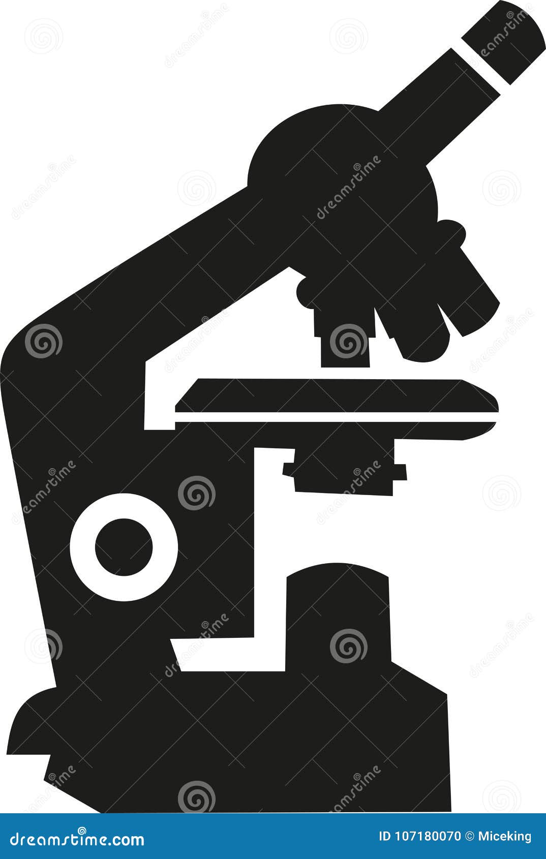 Microscope icon vector stock vector. Illustration of test - 107180070