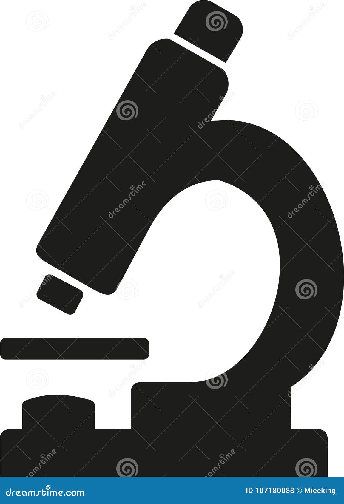 Microscope icon vector stock vector. Illustration of test - 107180088