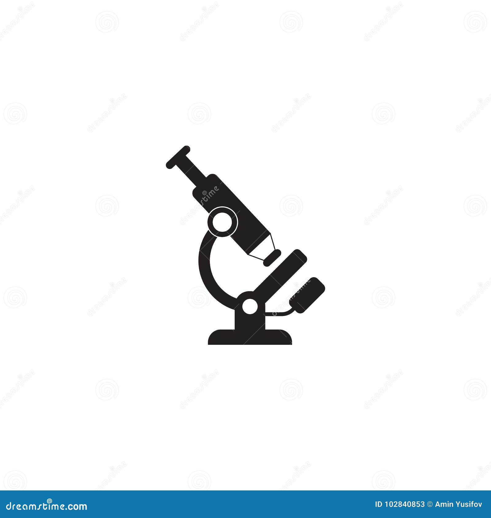 Microscope Icon Vector, Research Solid Logo Illustration, Picto Stock ...