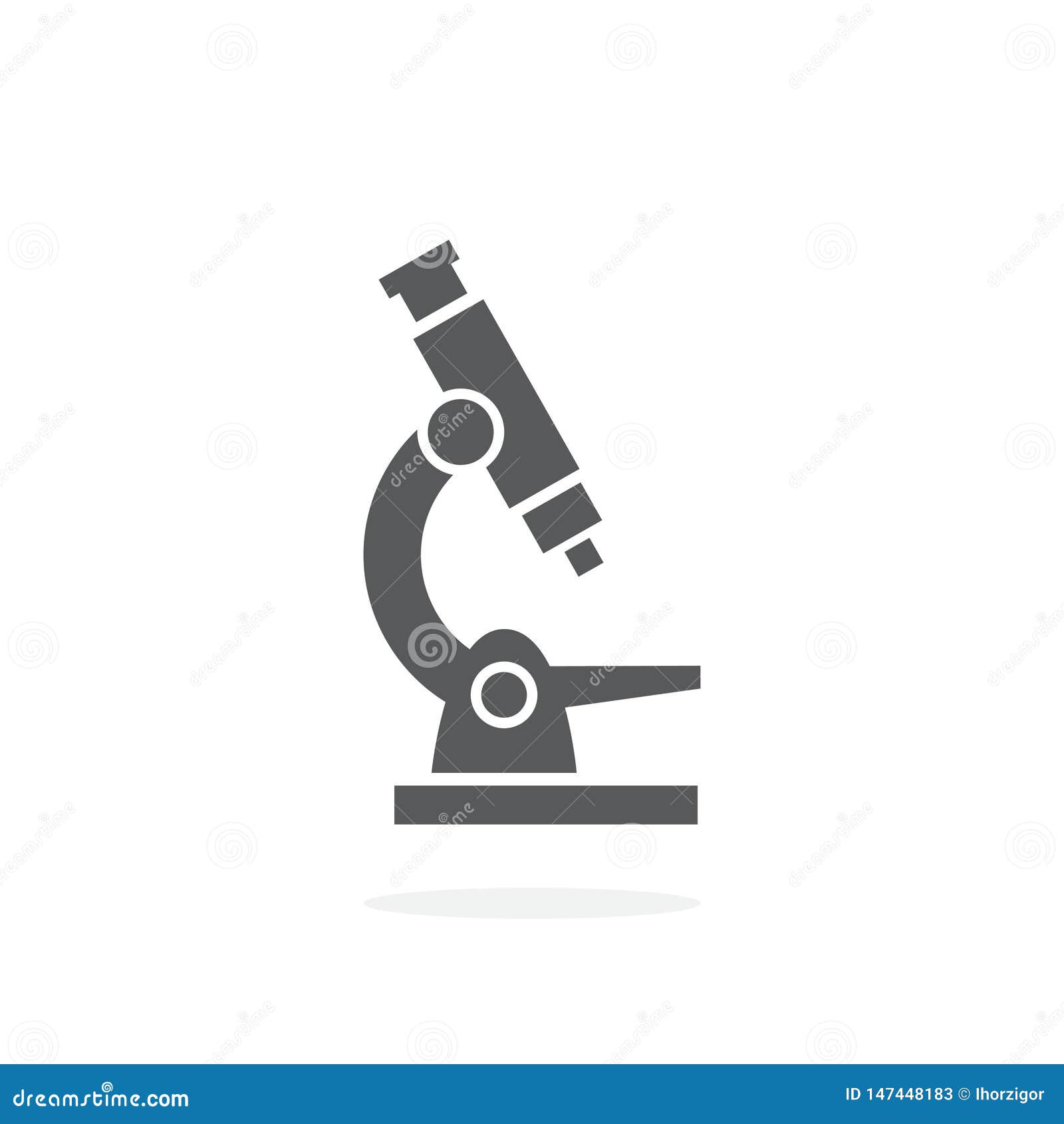 Microscope Icon on White Background. Stock Vector - Illustration of ...
