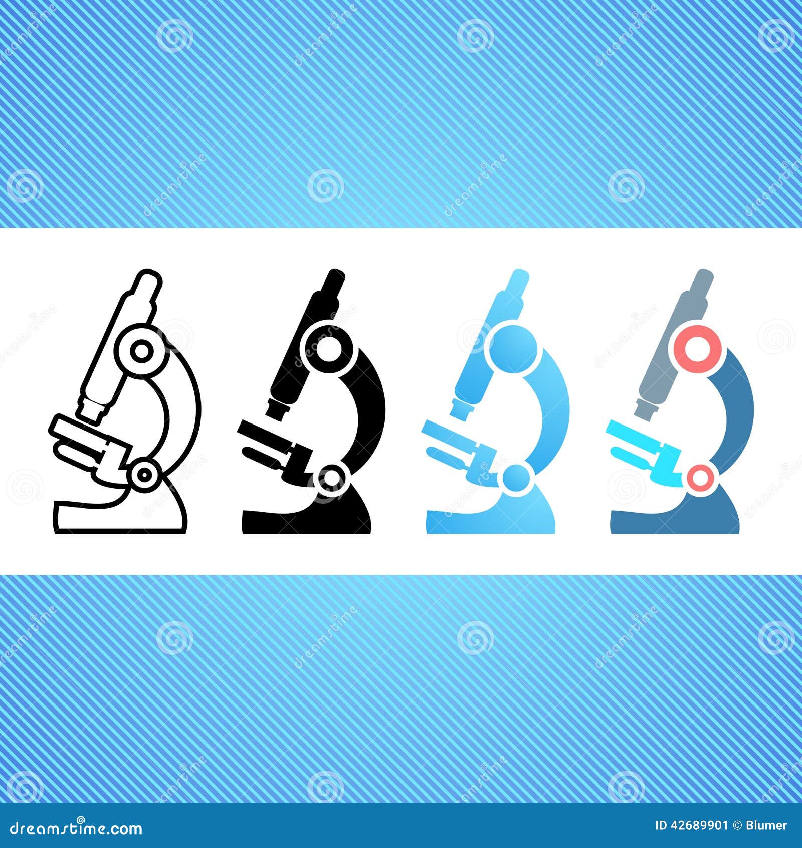 Microscope icons stock vector. Illustration of discover - 42689901