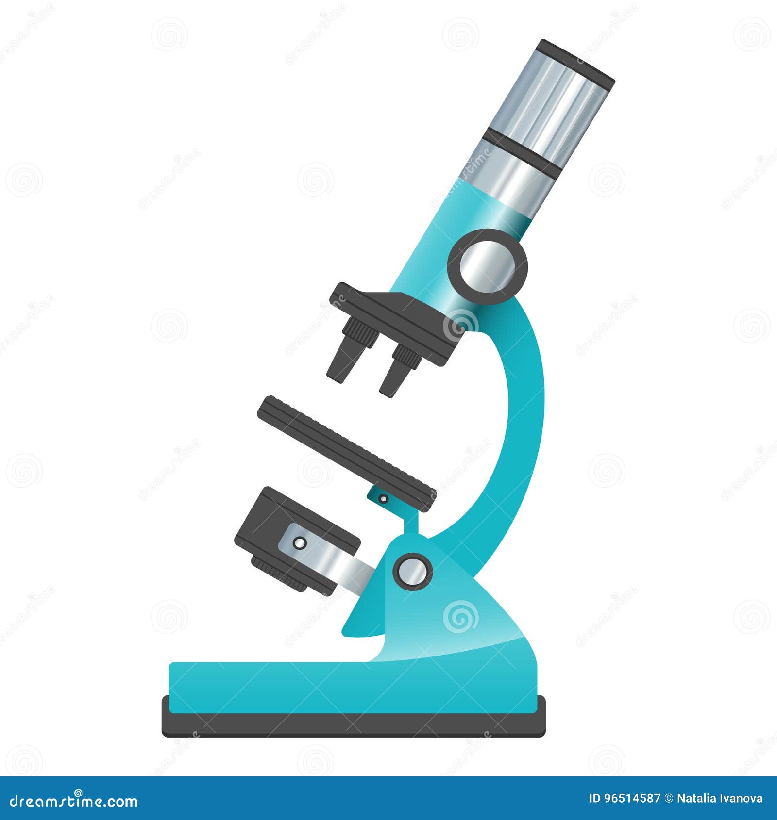 Microscope. Illustration Isolated on a White Background. Vector ...