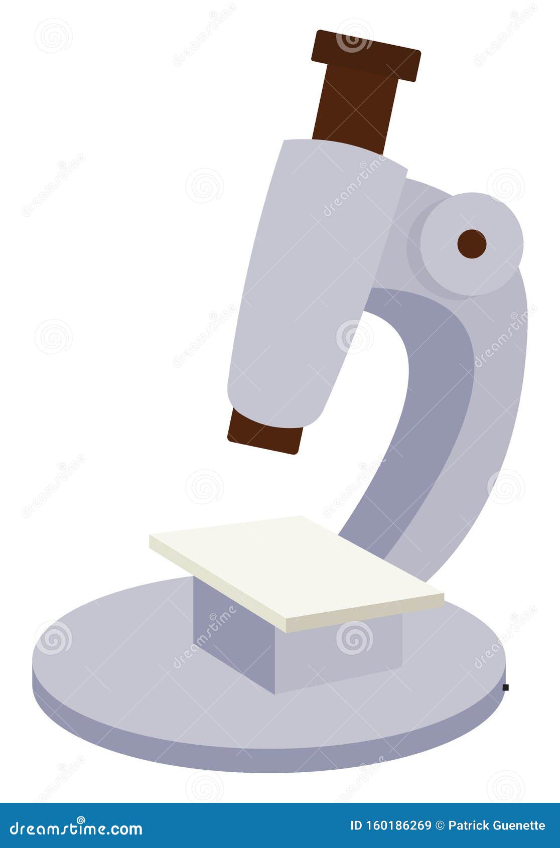 Microscope Illustration With Five Types Of Micro Objects ...