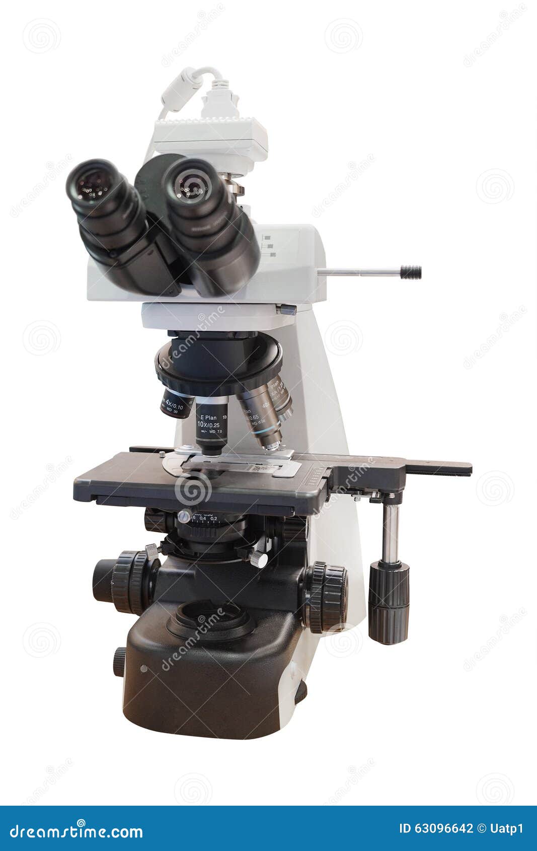 Microscope stock photo. Image of isolated, microbiology - 63096642