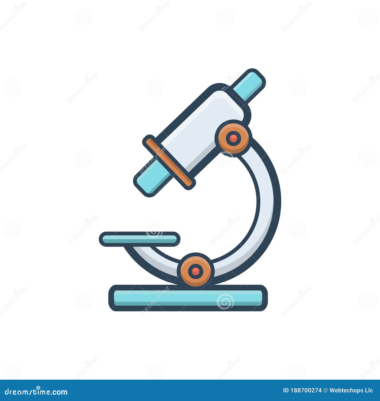 Color Illustration Icon for Microscope Instrument, Laboratory and ...