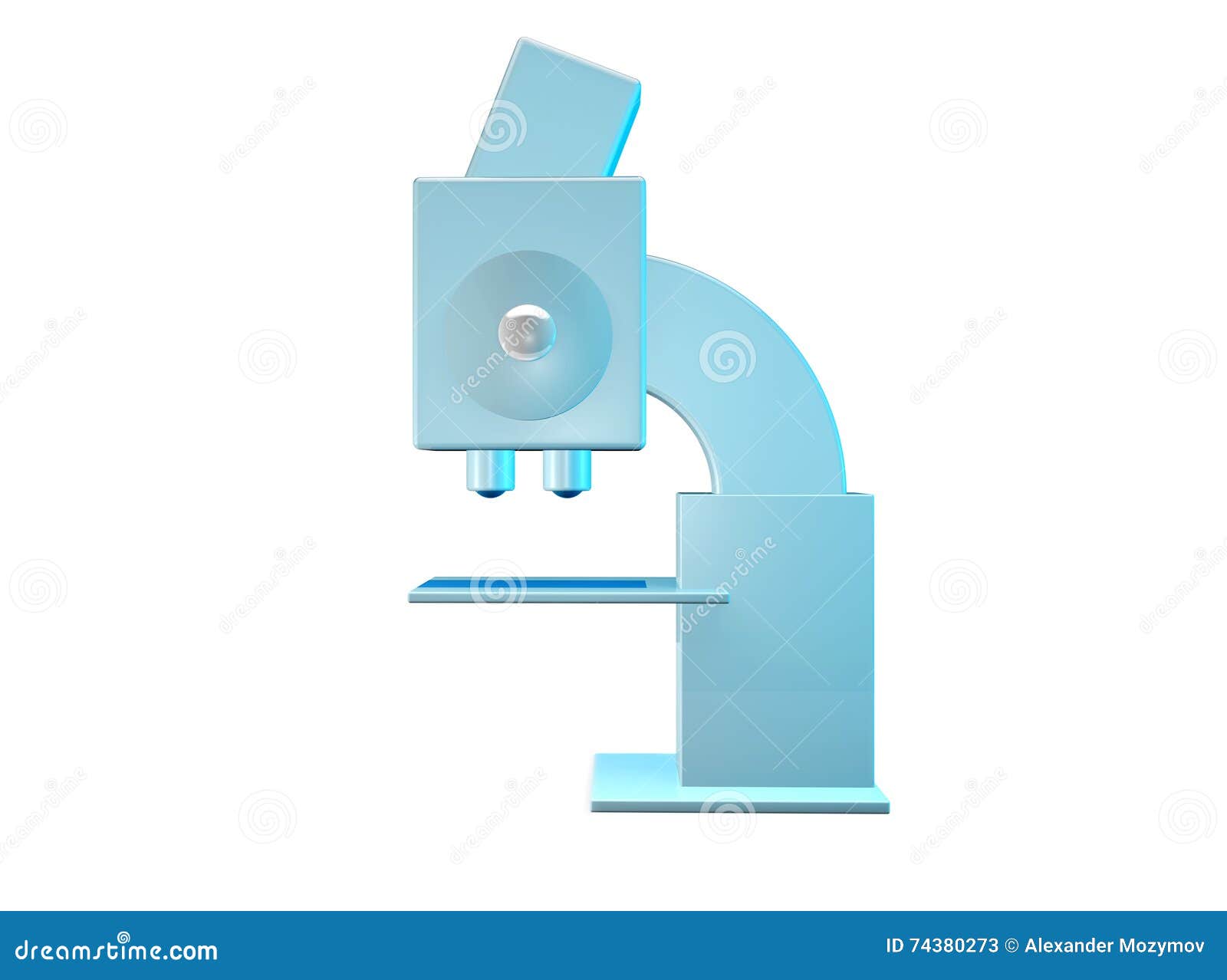 Microscope Isolated Side View Stock Illustration - Illustration of ...