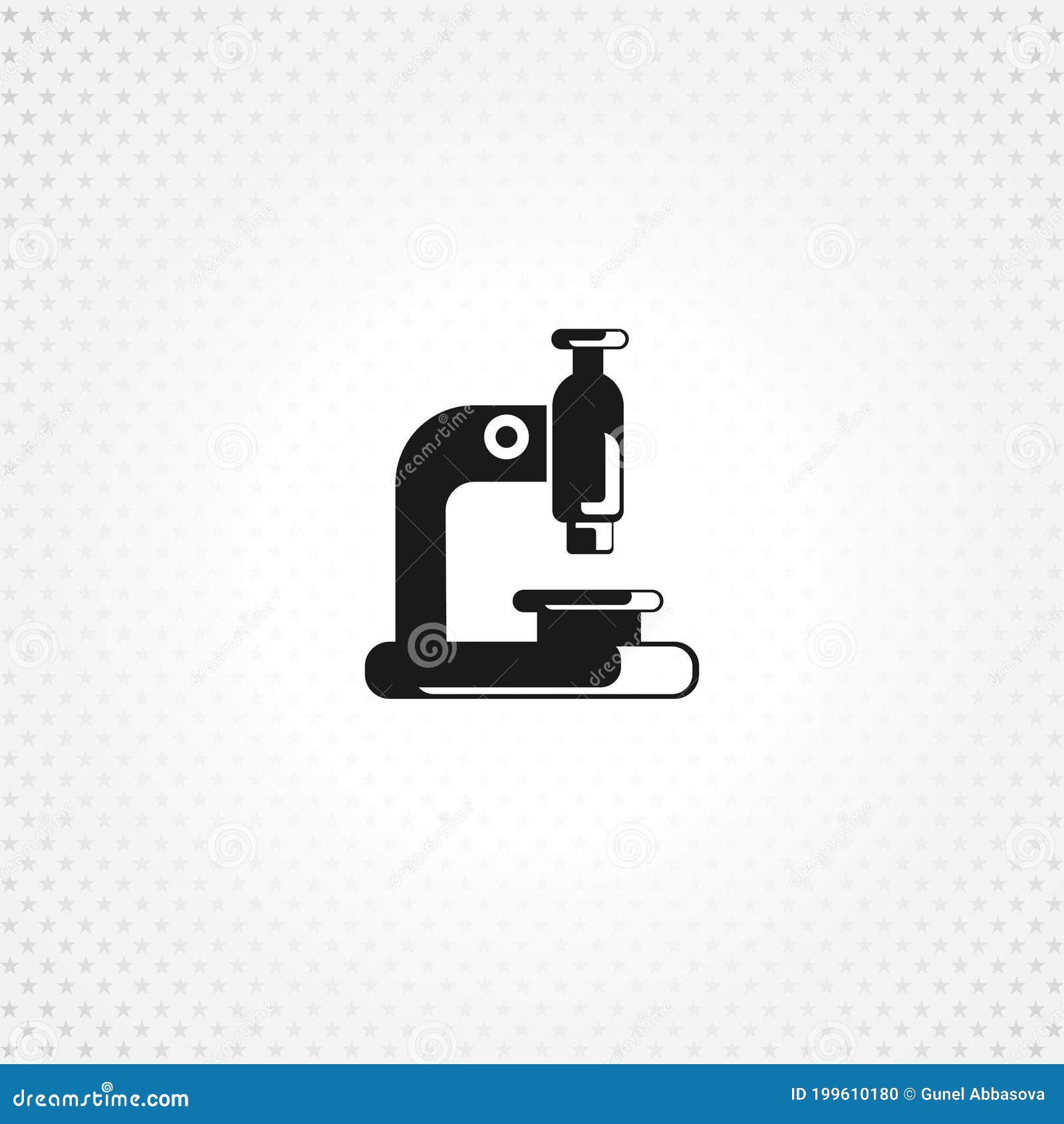 Microscope Isolated Solid Icon on White Background Stock Vector ...