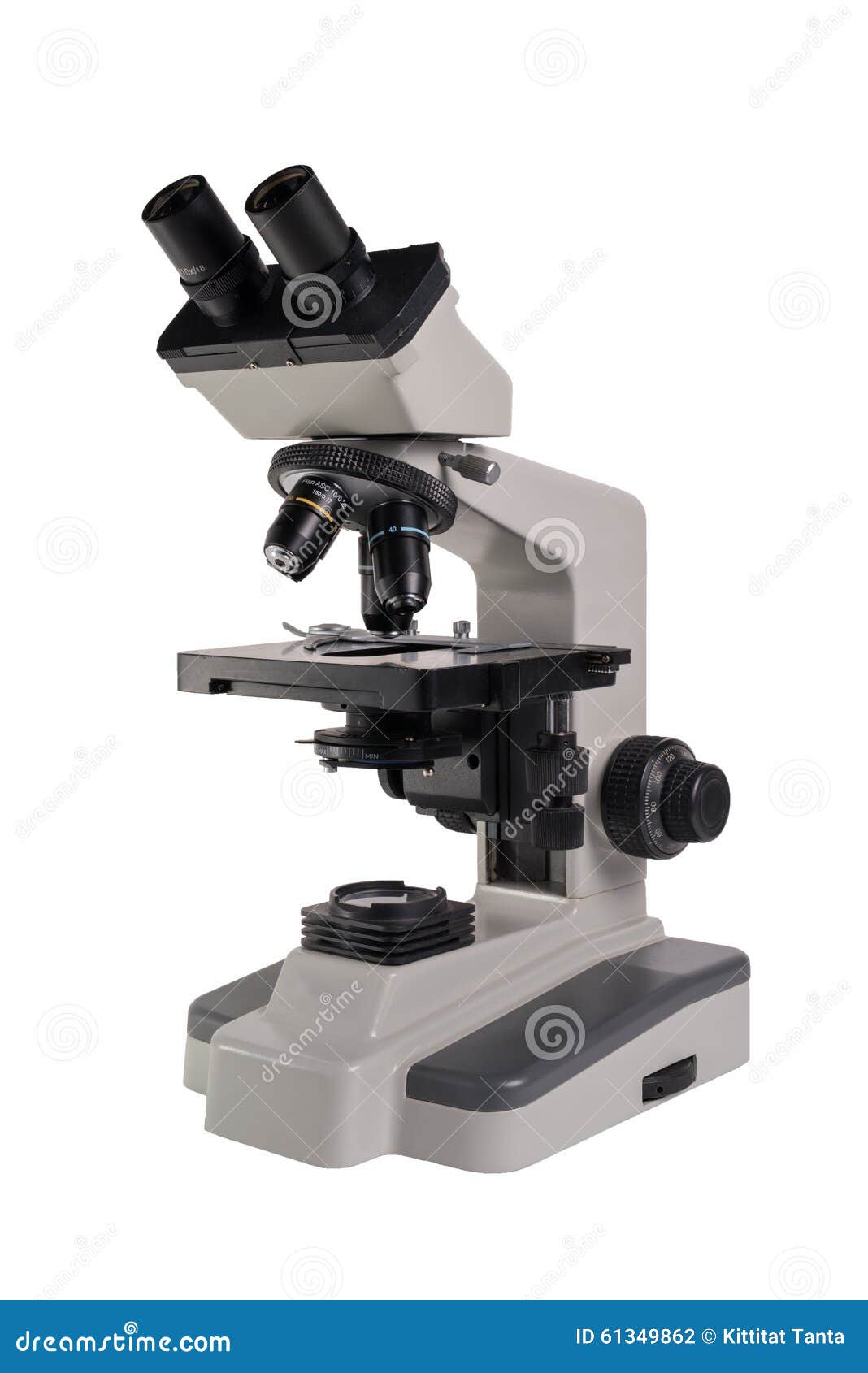 Microscope Isolated Under the White Background Stock Photo - Image of ...