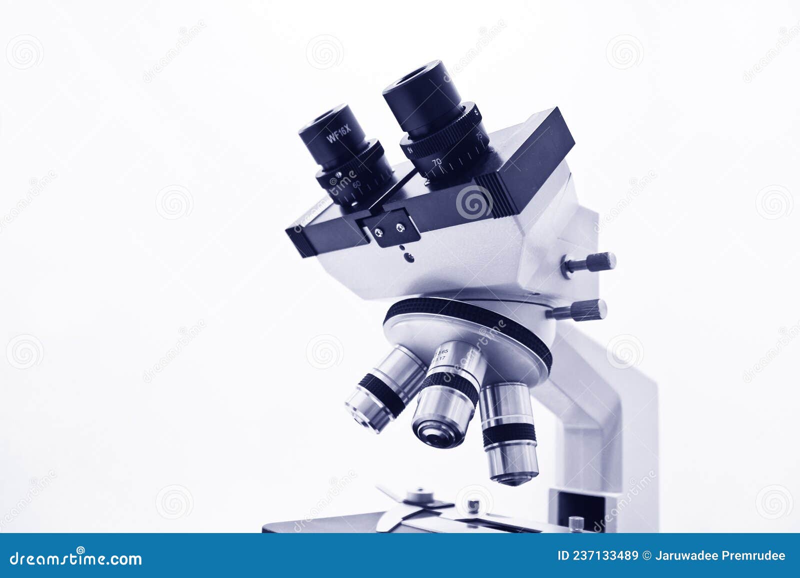 Microscope Isolated on the White Background Stock Image - Image of ...