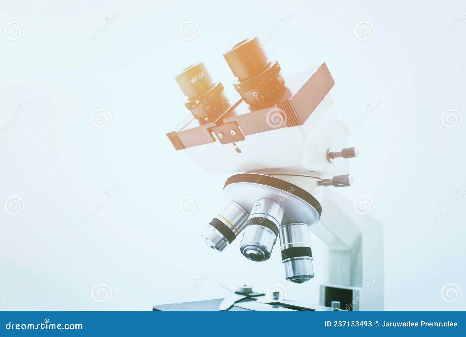 Microscope Isolated on the White Background Stock Image - Image of ...