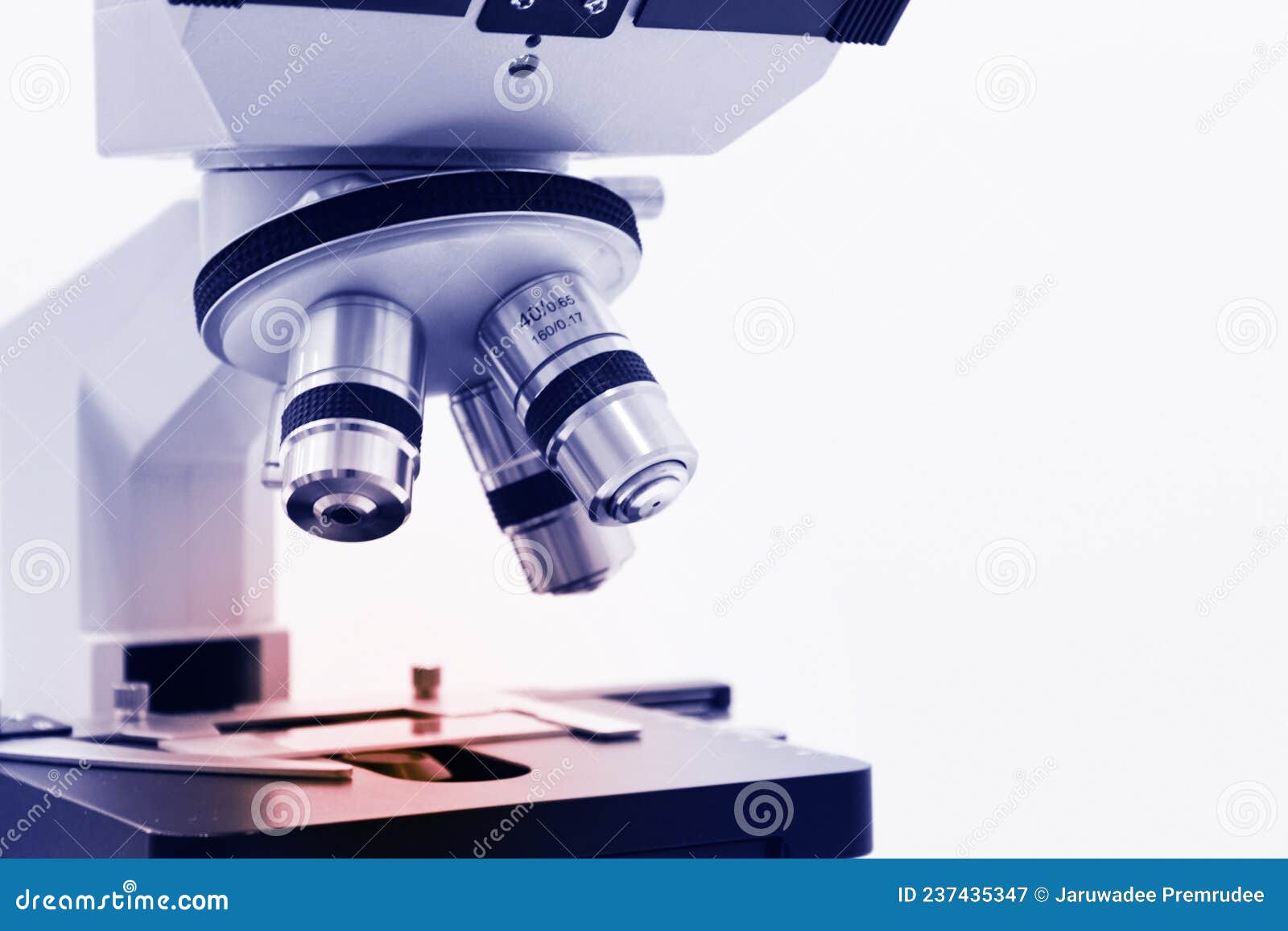 Microscope Isolated on the White Background Stock Image - Image of ...