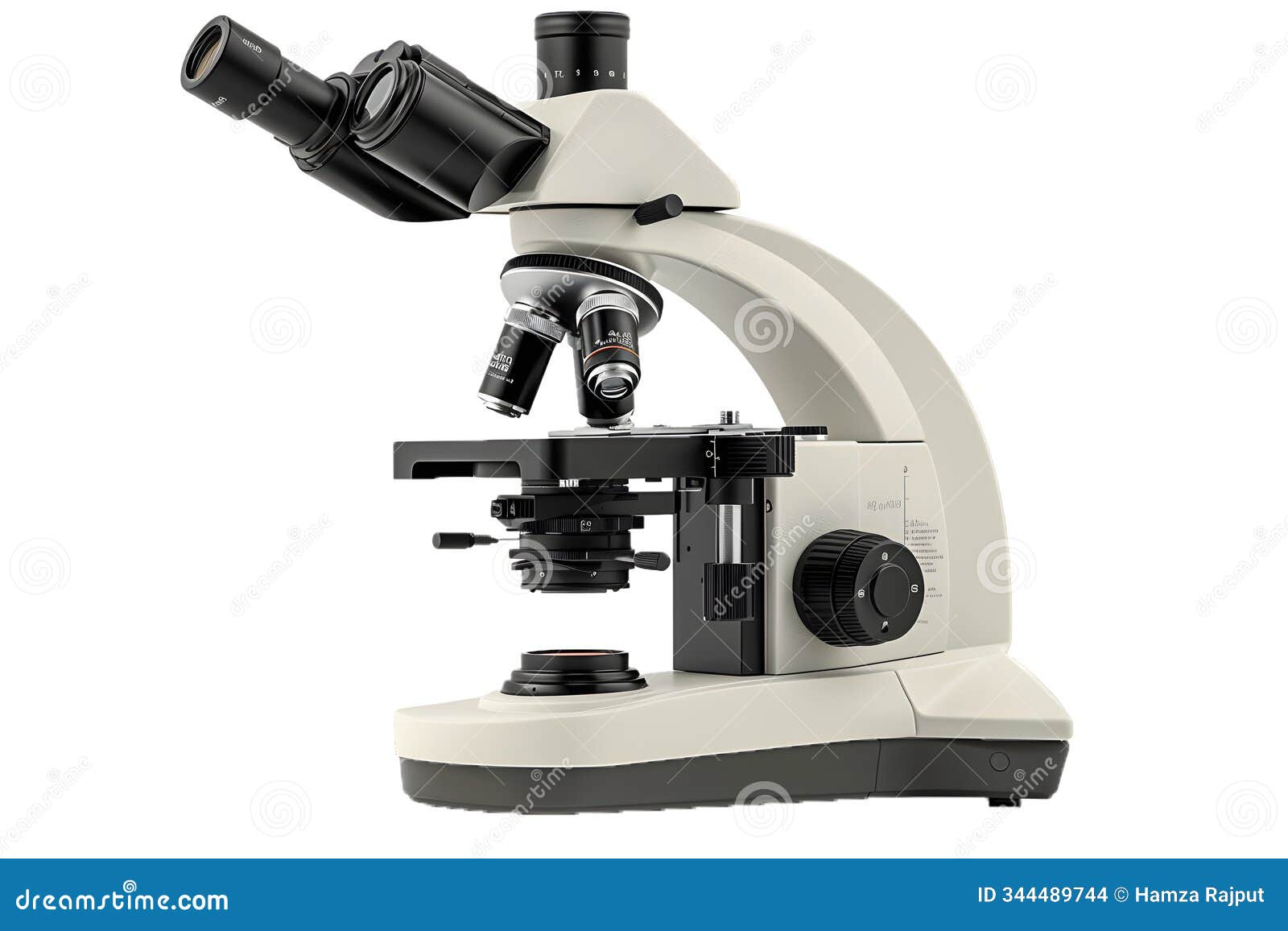 Microscope, Isolated on White Background Stock Illustration ...
