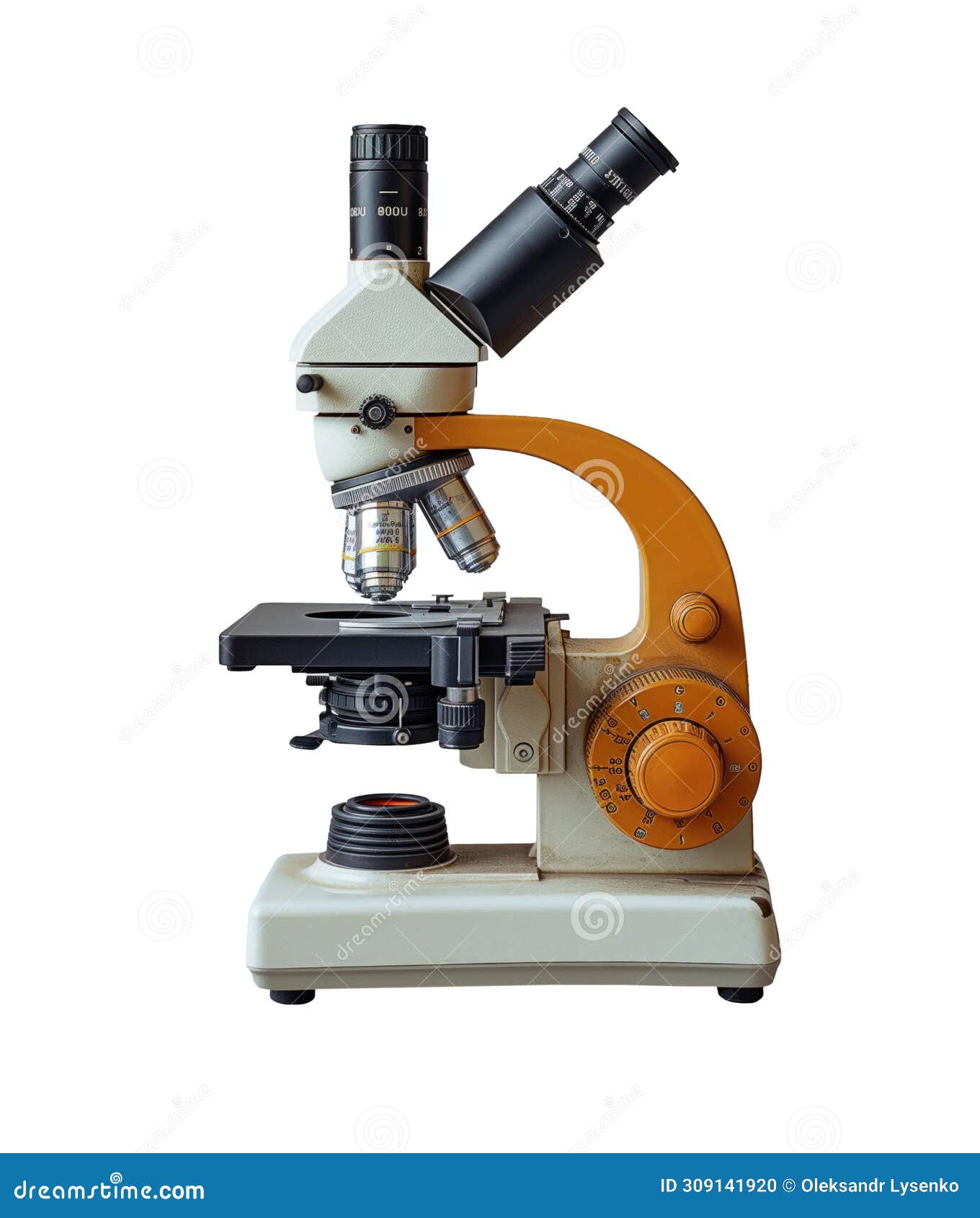 Microscope Isolated on a White Background Stock Illustration ...