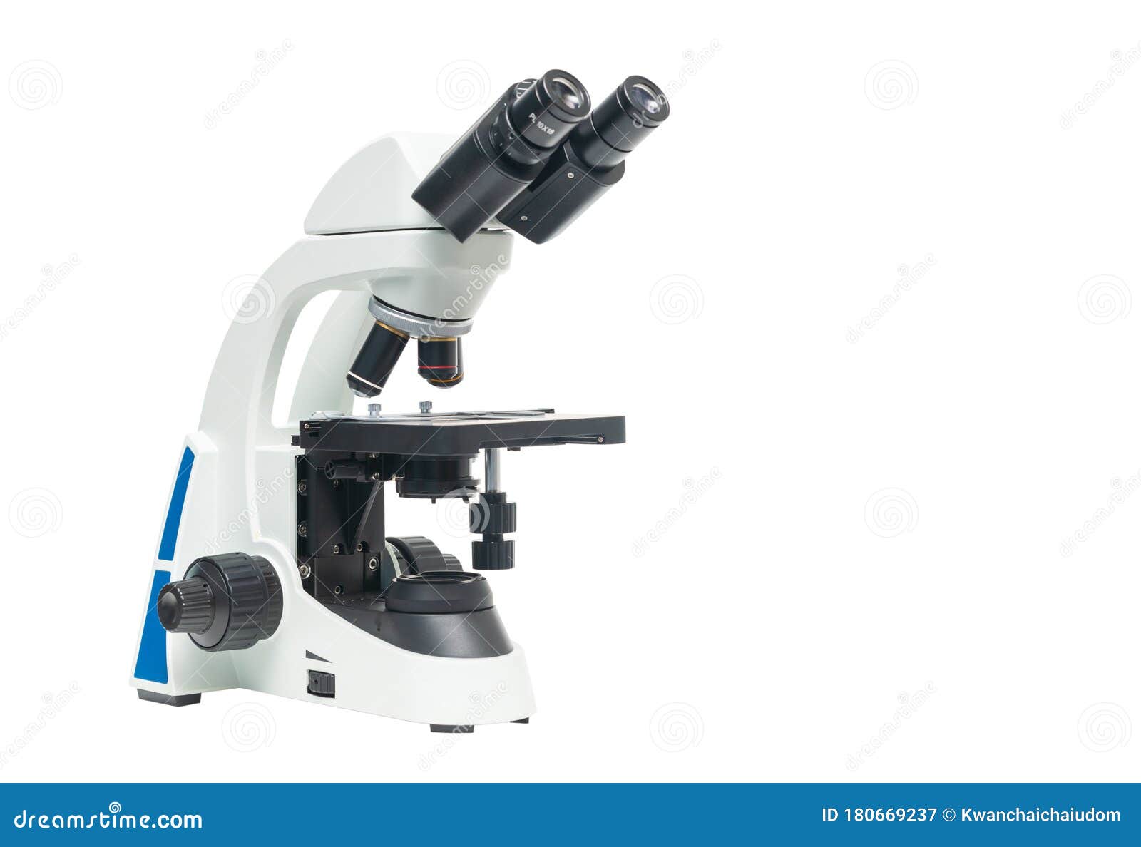 Microscope Isolated on White Background with Clipping Path Stock Image ...
